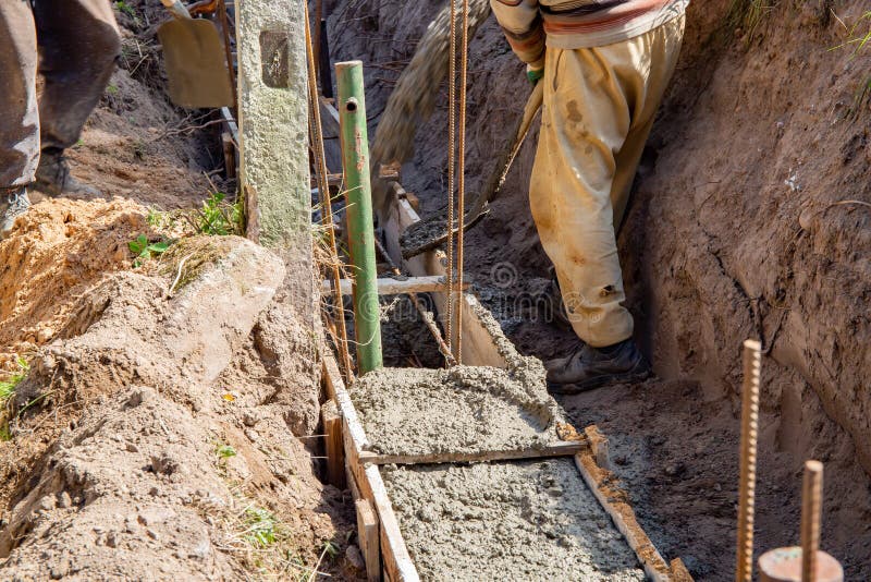 Timber Formwork with Metal Reinforcement for Pouring Concrete and ...
