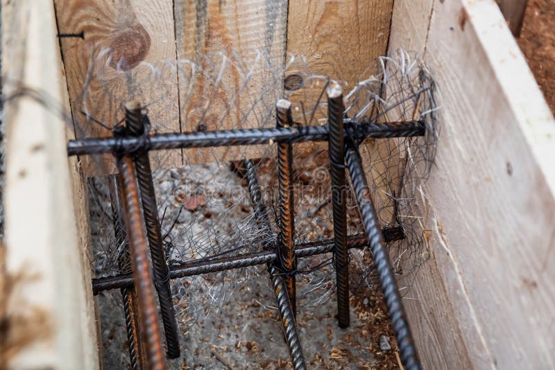 Timber Formwork with Metal Reinforcement for Pouring Concrete and ...