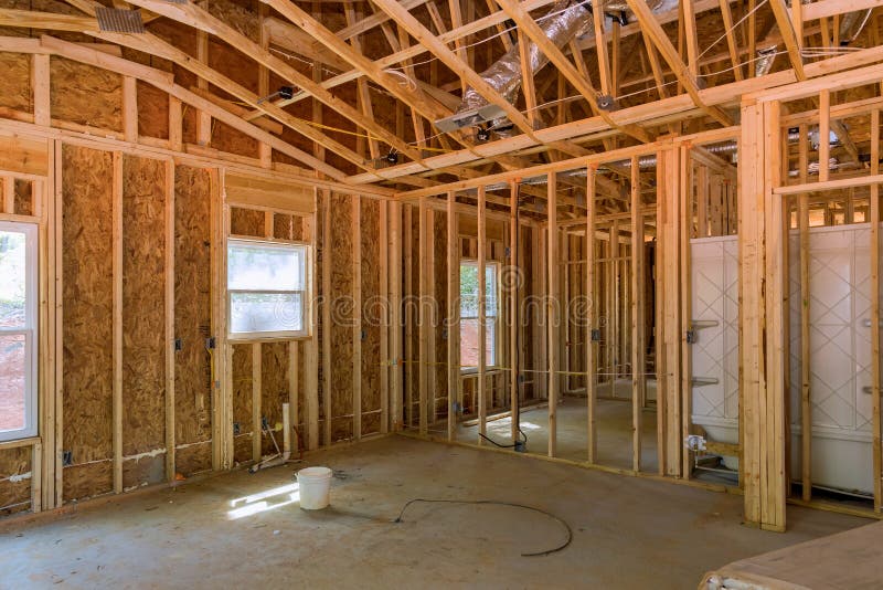 Timber Frame House Stick Built Home Under Construction New Build with ...