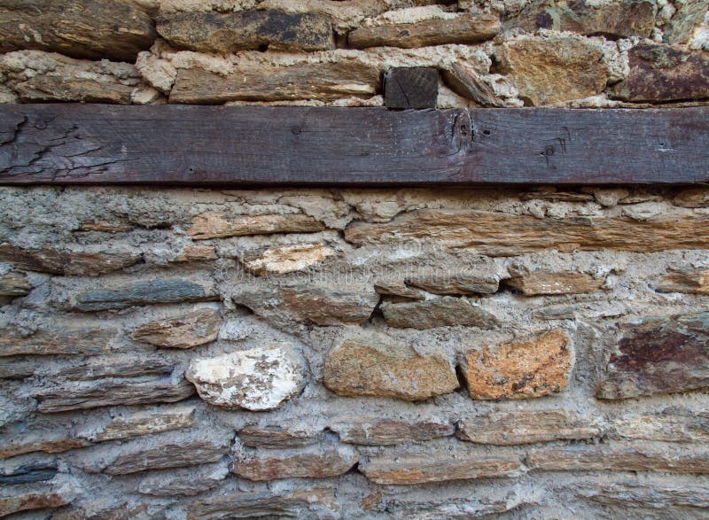 Timber frame stone wall stock image. Image of rough, rustic - 43765341
