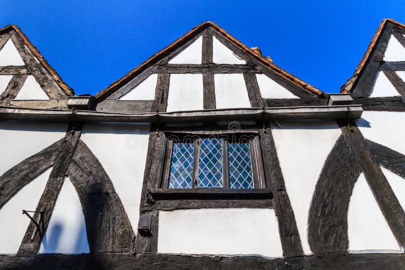 Timber framed house facade stock image. Image of roof - 28509433