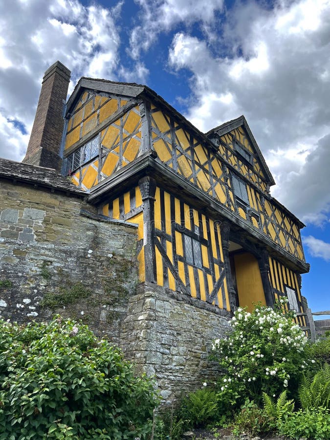 Stokesay Castle stock image. Image of cottage, estate - 369976885