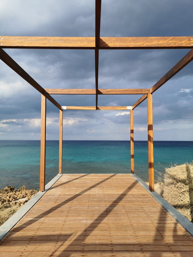 A Timber-framed Observation Deck Over the Turquoise Waters of the ...