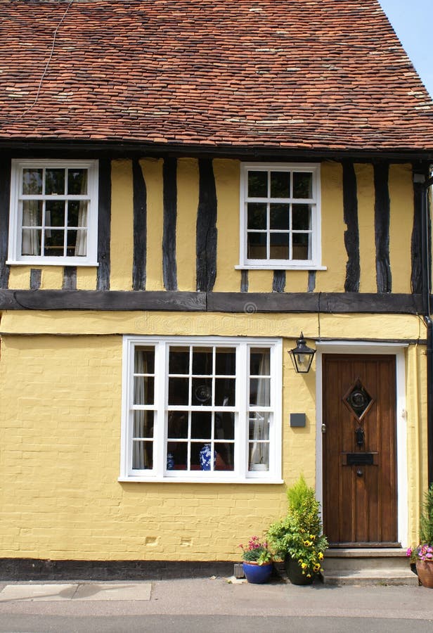 Tudor Style Windows with Balcony Stock Image - Image of crafts, pattern ...