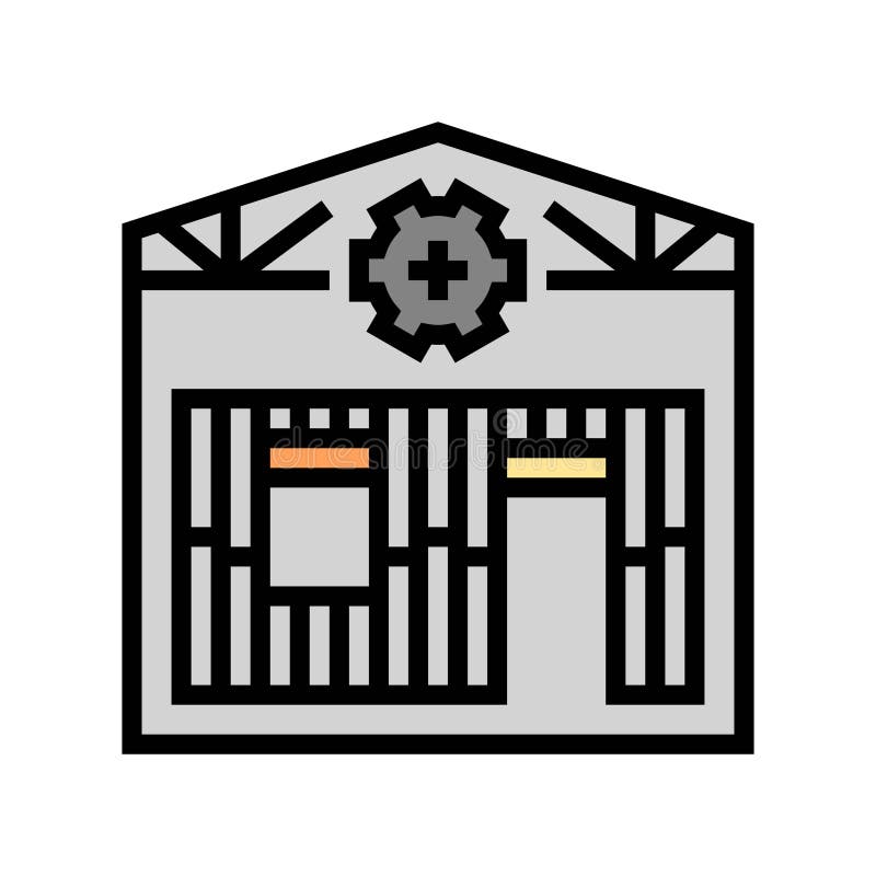 Timber Framing Workshop Wood Frame Color Icon Vector Illustration Stock ...