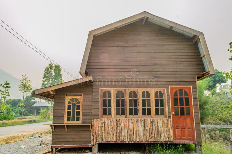 Timber huts stock photo. Image of style, wood, huts, wooden - 53709562