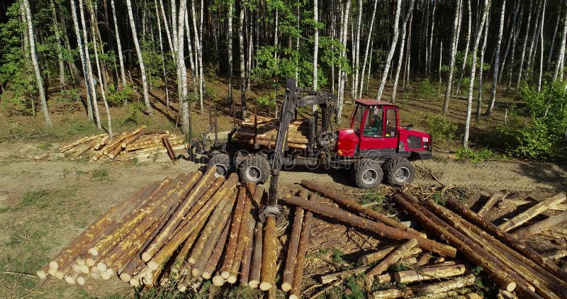 Loading Logs in the Truck, Loading Logs in the Forest, the Manipulator ...
