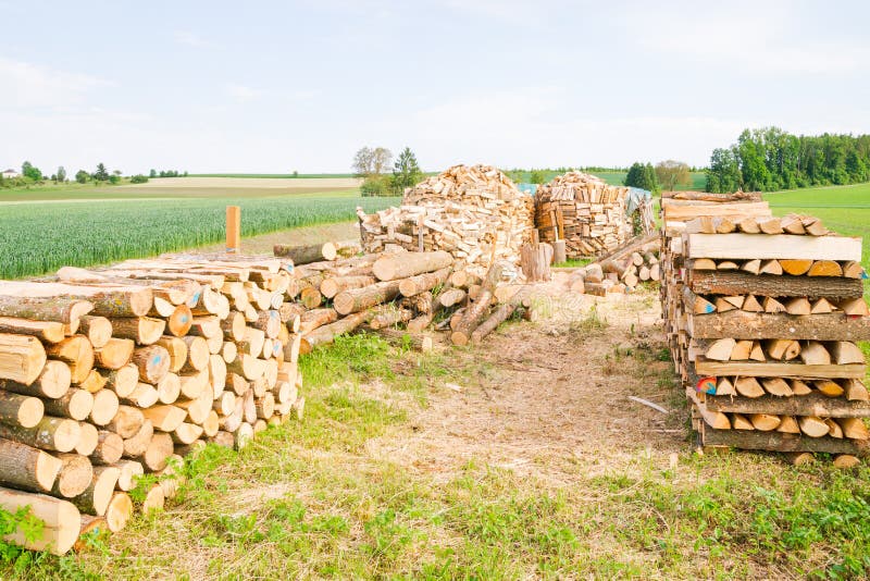 Timber logs stock photo. Image of fire, outdoors, structure - 101375696