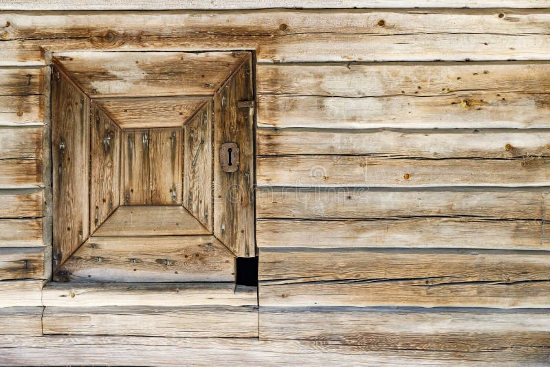 Timber Made Hatch in a Wooden Wall Stock Photo - Image of hatch, timber ...