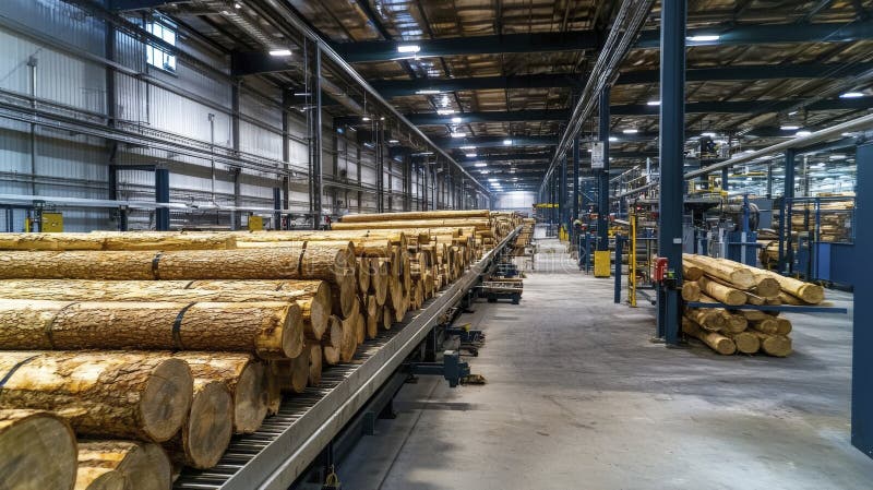 Timber Mill Operation Industrial Facility Manufacturing Process ...