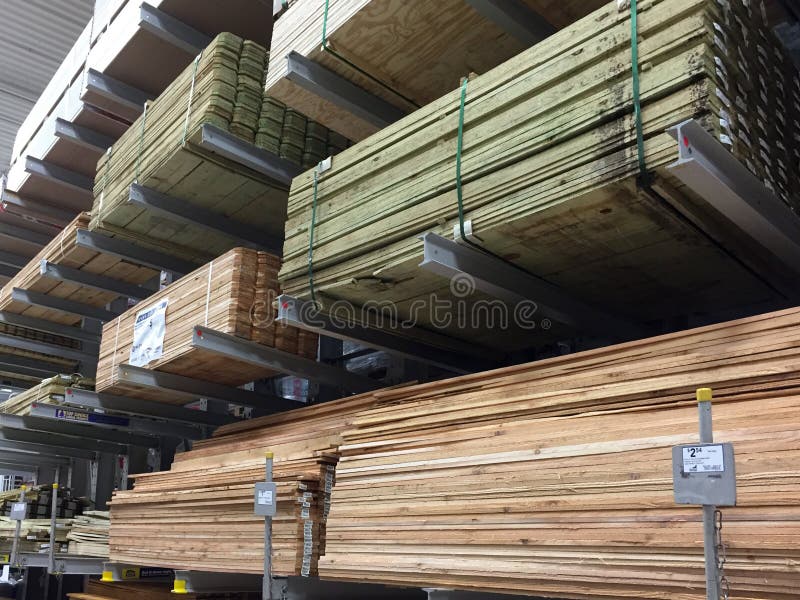 Timber Selling at Home Improvement Store Editorial Photography - Image ...
