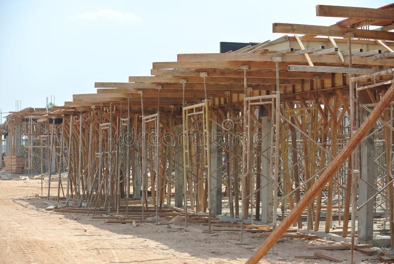 Timber Support for Timber Beam Formwork Stock Image - Image of ...