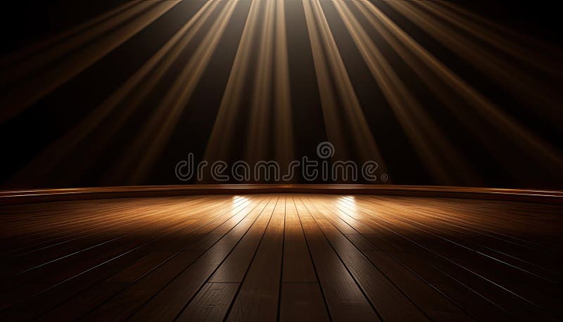 Timber Surface Rays Light Wooden Floor Lighting Shadow Dark Background ...