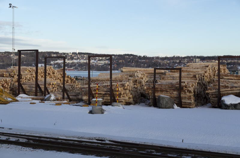 Timber timber stock image. Image of winter, railroad - 65918689