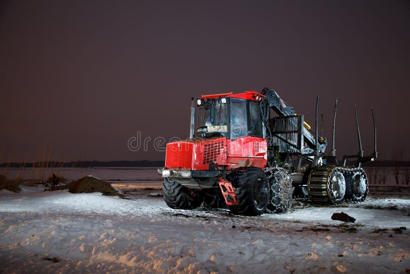 Timber tractor stock photo. Image of tractor, power, spring - 28405330