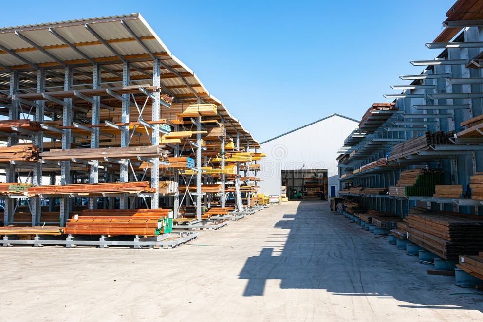 Stacks of Timber on Risers. Stock Image - Image of planks, lumber ...