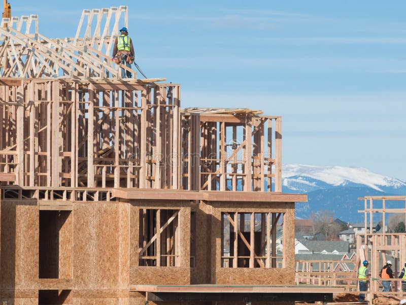 Timber work stock image. Image of construction, blue - 18787605