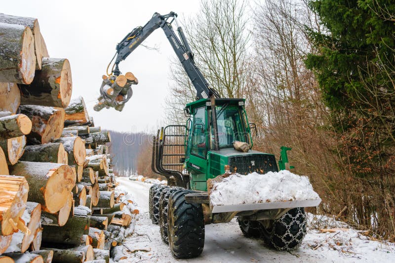 Timberjack Forest Machin in a Forest in Austria Editorial Photo - Image ...