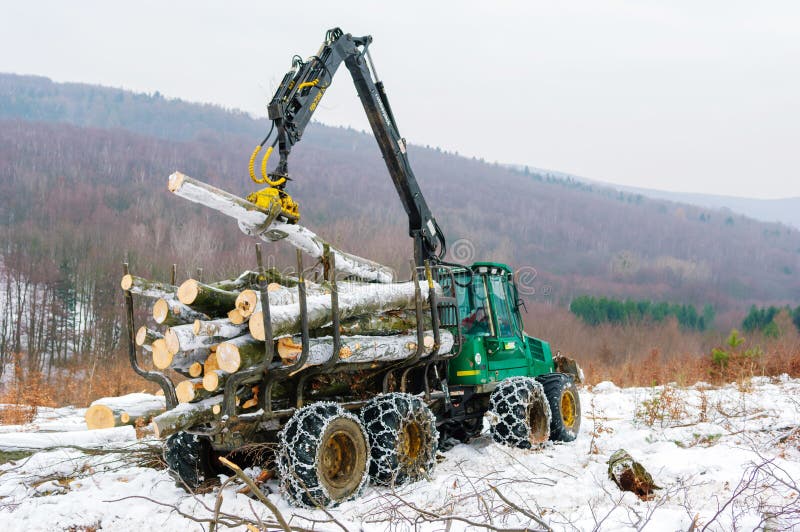 Timberjack Forest Machin in a Forest in Austria Editorial Stock Photo ...