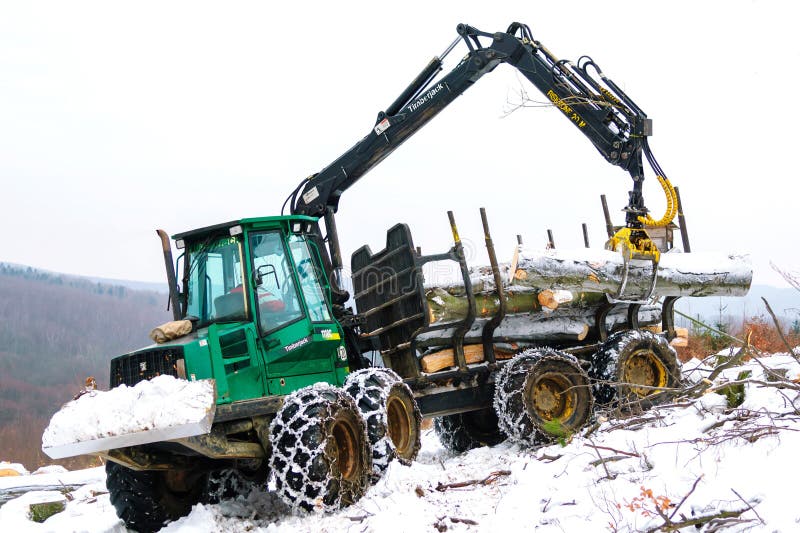 Timberjack Forest Machin in a Forest in Austria Editorial Photography ...