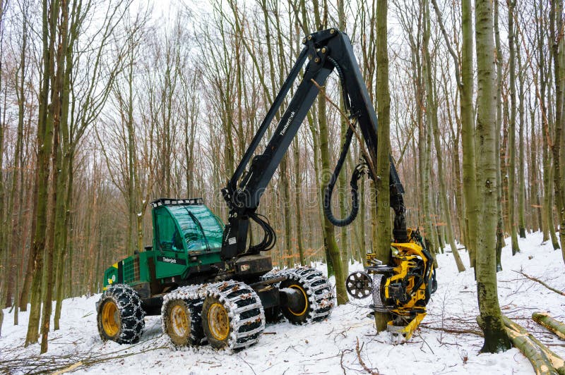 Timberjack Forest Machin in a Forest in Austria Editorial Stock Image ...