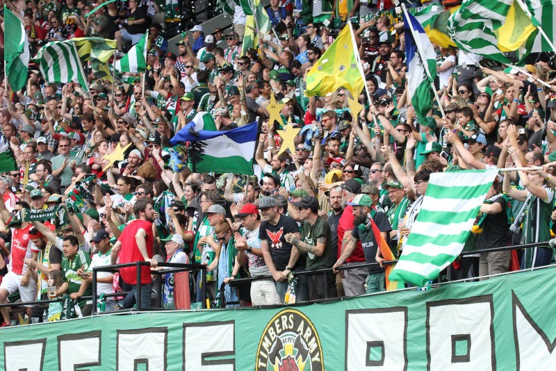 Timbers Army flags editorial photo. Image of green, park - 74835026