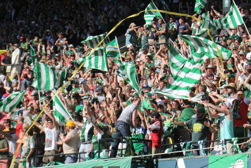Timbers Army flags editorial stock photo. Image of grass - 74814243