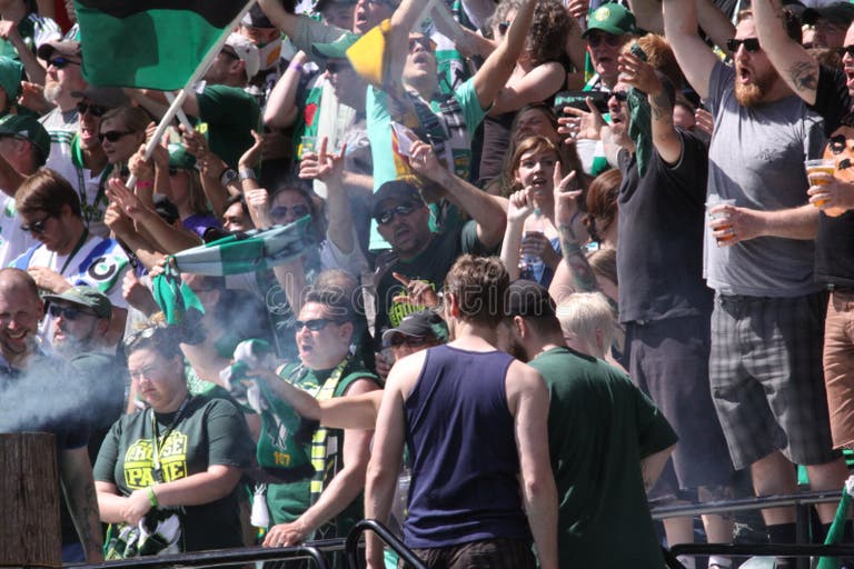 The Timbers Army Sing during the Game Editorial Stock Photo - Image of ...