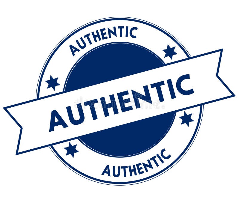 Timbre AUTHENTIQUE bleu illustration stock. Illustration du concept ...