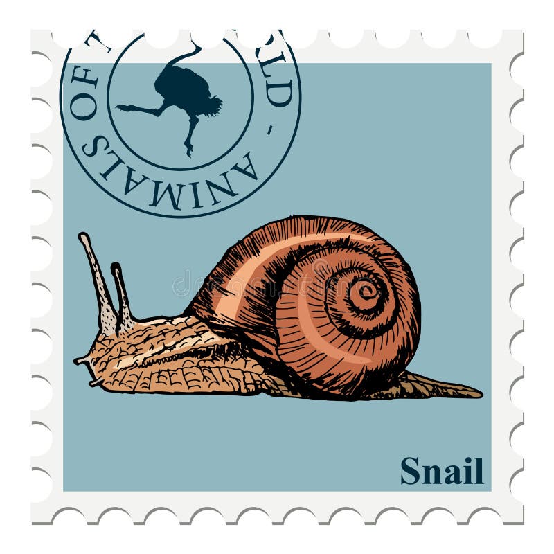 Timbre avec l'animal illustration stock. Illustration du animal - 58401739