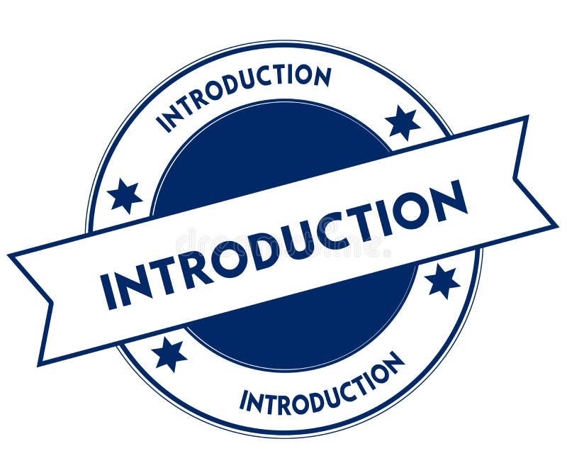 Timbre bleu d'INTRODUCTION illustration stock. Illustration of ...