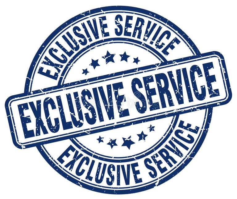 Timbre Bleu De Service Exclusif Illustration de Vecteur - Illustration ...