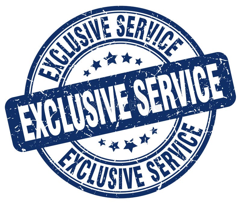 Timbre Bleu De Service Exclusif Illustration de Vecteur - Illustration ...