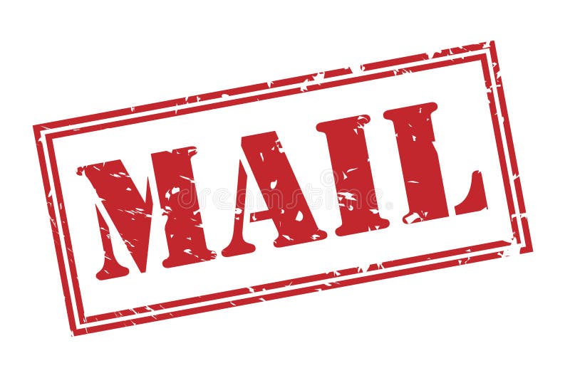 Timbre De Courrier Sur Le Fond Blanc Illustration Stock - Illustration ...