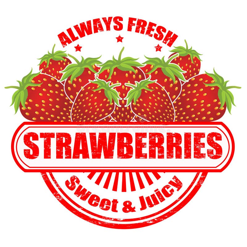 Tampon de fraises illustration stock. Illustration du isolement - 30328595