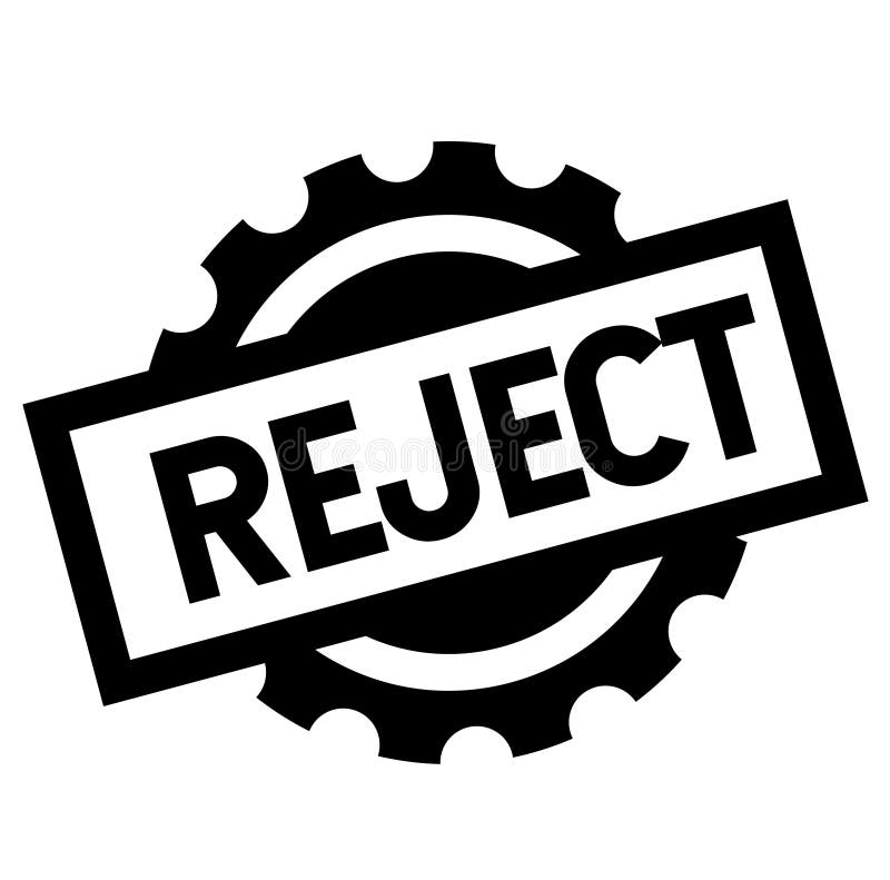 Timbre de noir de rejet illustration de vecteur. Illustration du ...