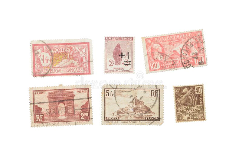 Timbre-poste Sur Un Fond Blanc Image éditorial - Image du vieux ...