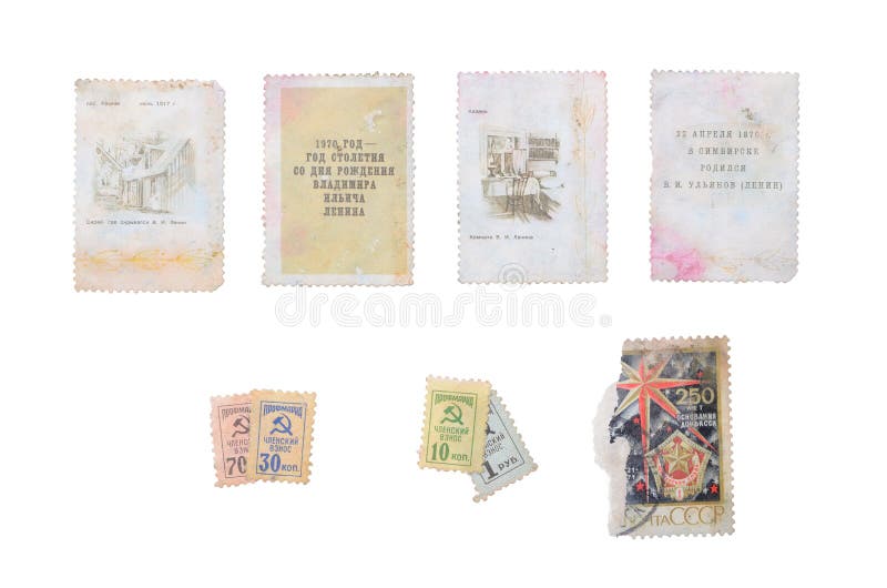 Timbre-poste Sur Un Fond Blanc Image éditorial - Image du vieux ...