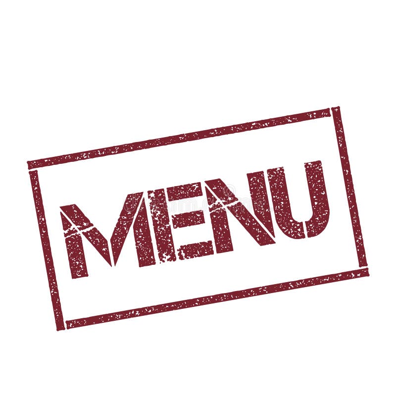 Timbre Rectangulaire De Menu Illustration de Vecteur - Illustration du ...
