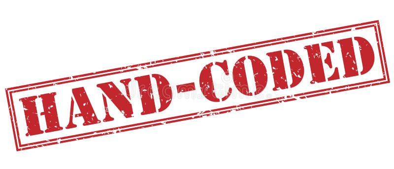 Timbre Rouge De Code De Main Illustration Stock - Illustration du ...