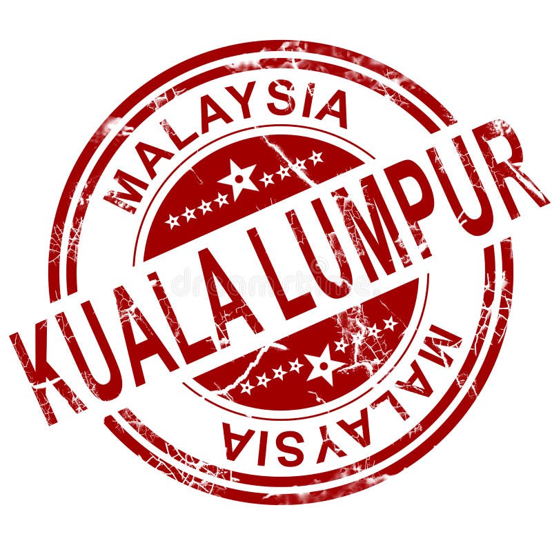 Timbre Rouge De Kuala Lumpur Illustration Stock - Illustration du signe ...