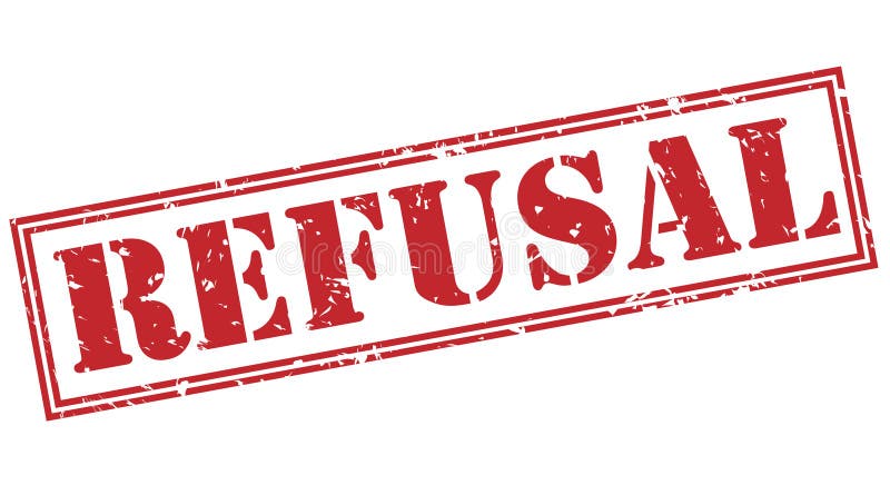 Timbre rouge de refus illustration stock. Illustration of blanc - 73712278