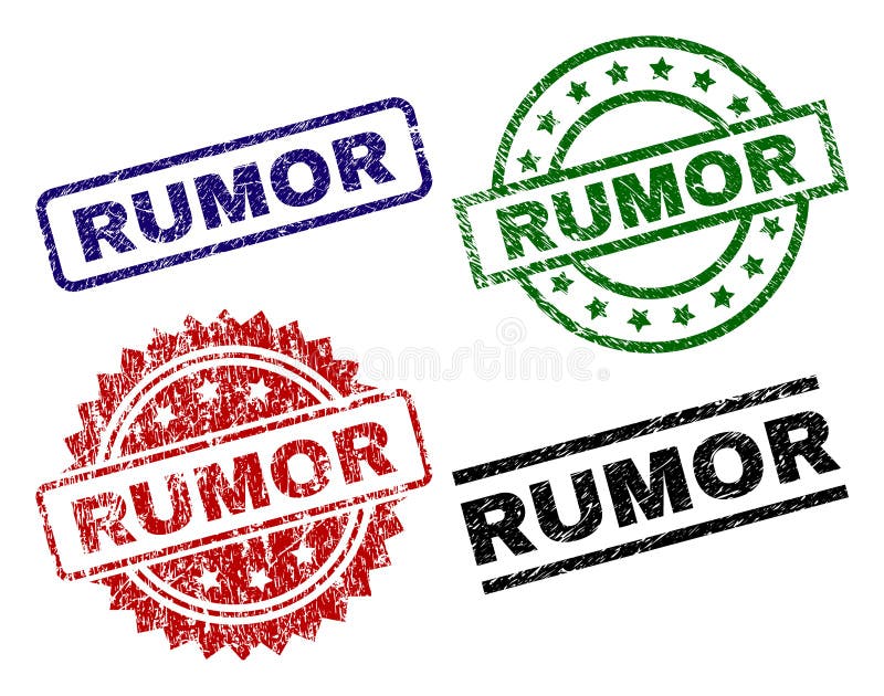 Timbre bleu de rumeur illustration stock. Illustration du signe - 97572596