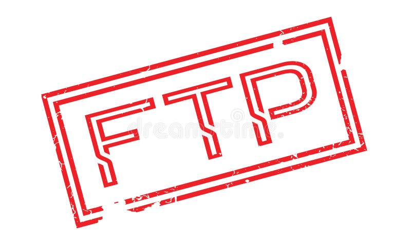Timbro Di Gomma Di File Transfer Protocol Del Ftp Illustrazione ...