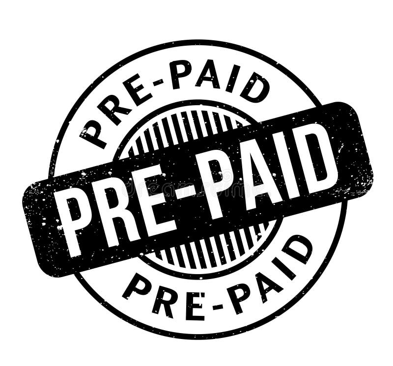 Timbro di gomma pre-pagato illustrazione vettoriale. Illustrazione di ...