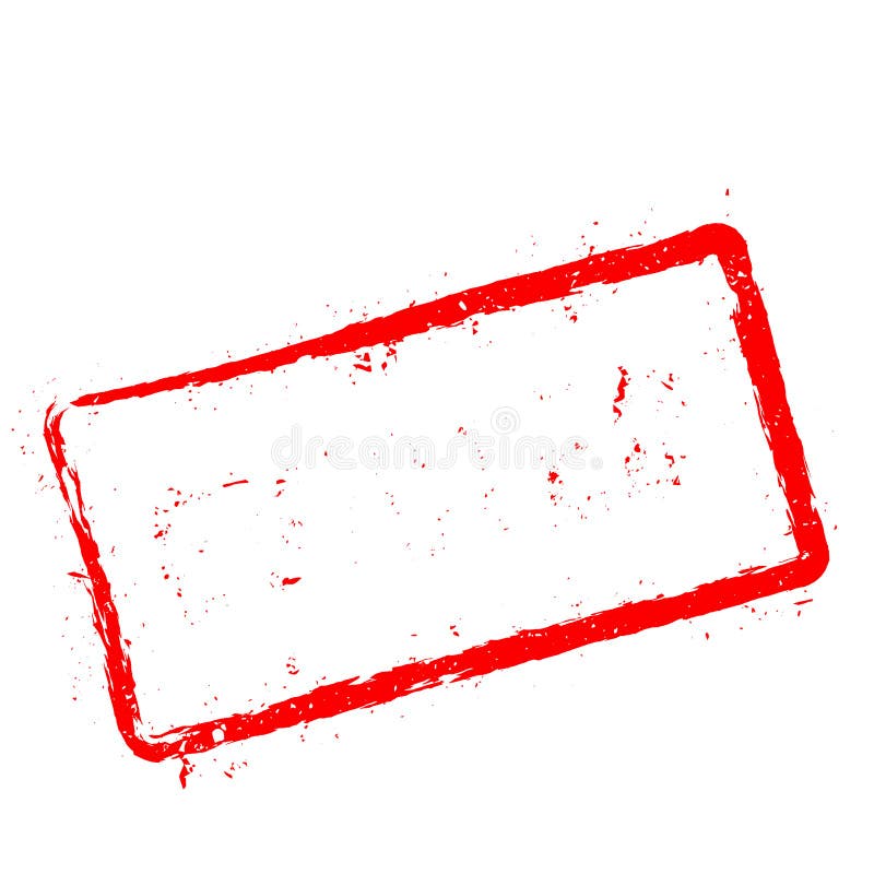 Timbro Di Gomma Rosso Espulso Isolato Su Bianco Illustrazione ...