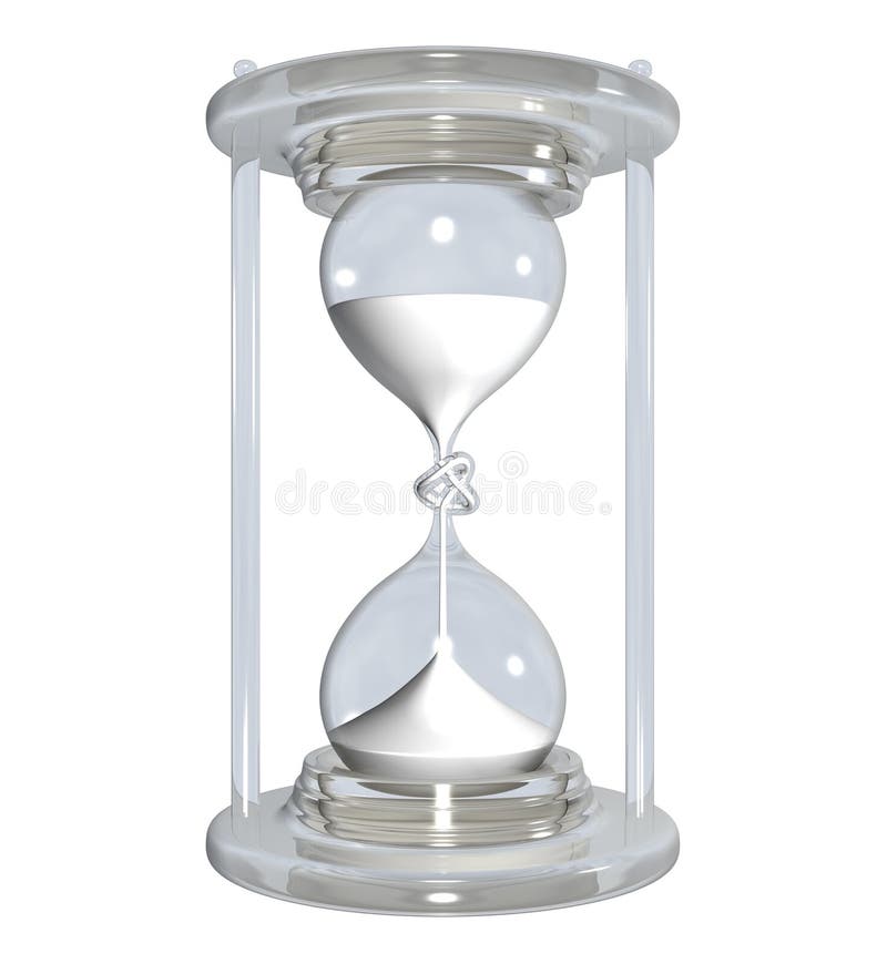 Golden sand-watch stock illustration. Illustration of discharge - 715266