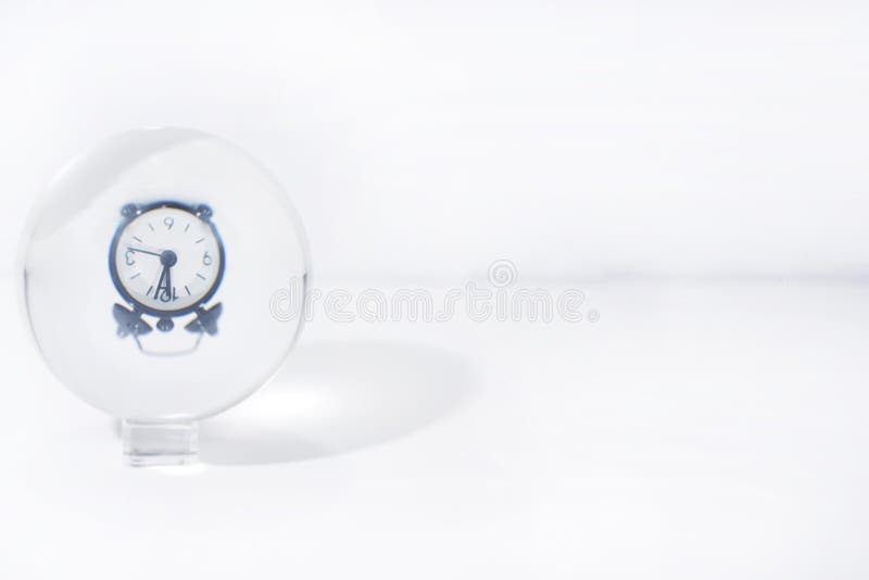 Time Abstraction. Glass Balls with Clock Reflections Stock Photo ...