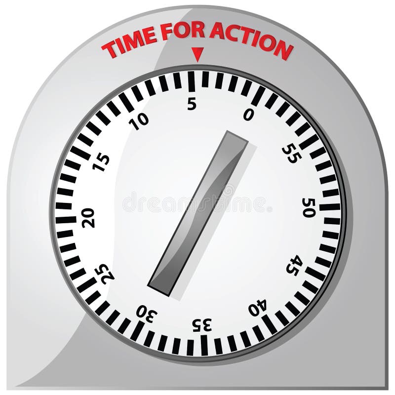 Time for Action Act Now New Start Stock Illustration - Illustration of ...