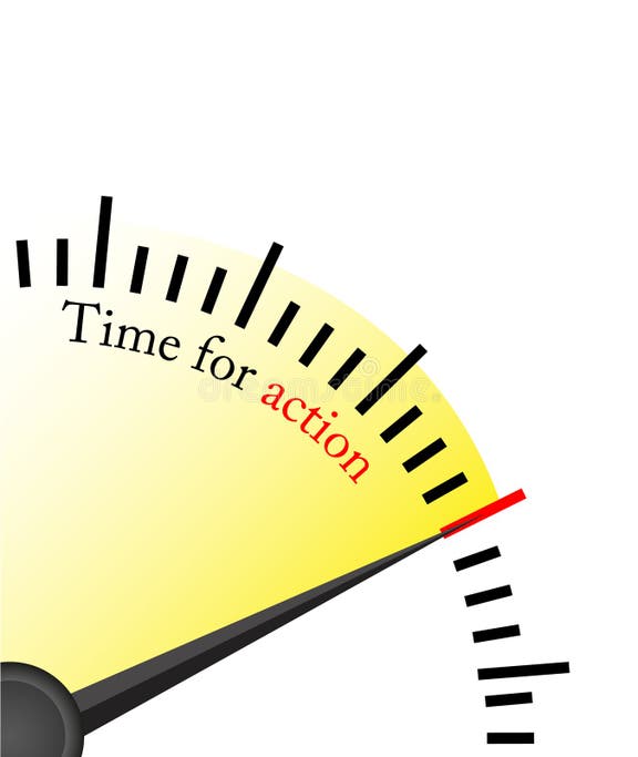 Time for action - clock stock vector. Illustration of motivate - 23894871